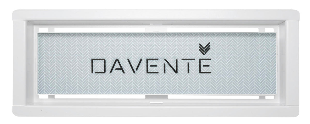 Davente DROP-IN FLUSH MOUNT Floor Vent - 4” x 12” Duct Opening (WHITE ...