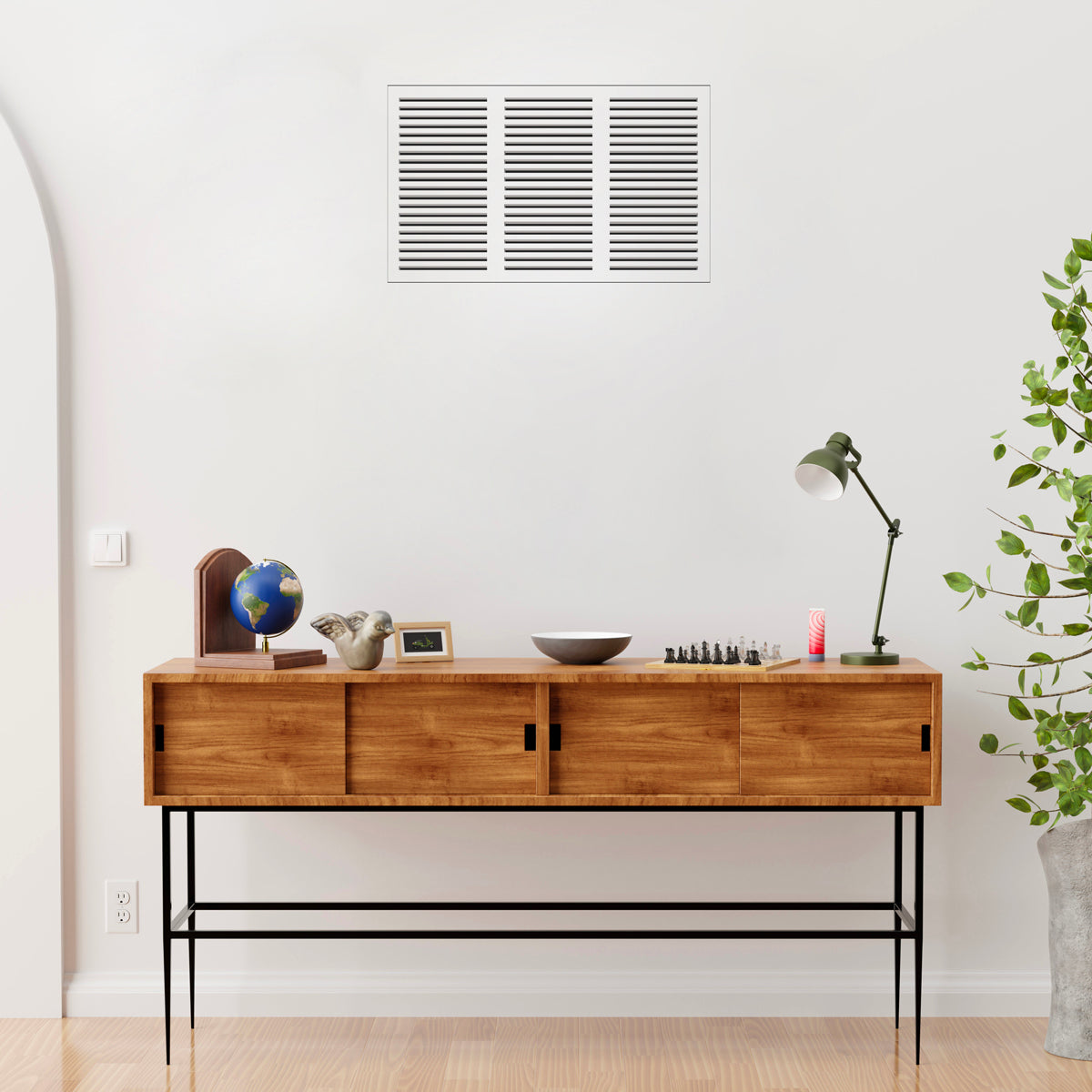 Envisivent Removable Flush Mount Air Return Vent, 26" x 16" (Drywall O